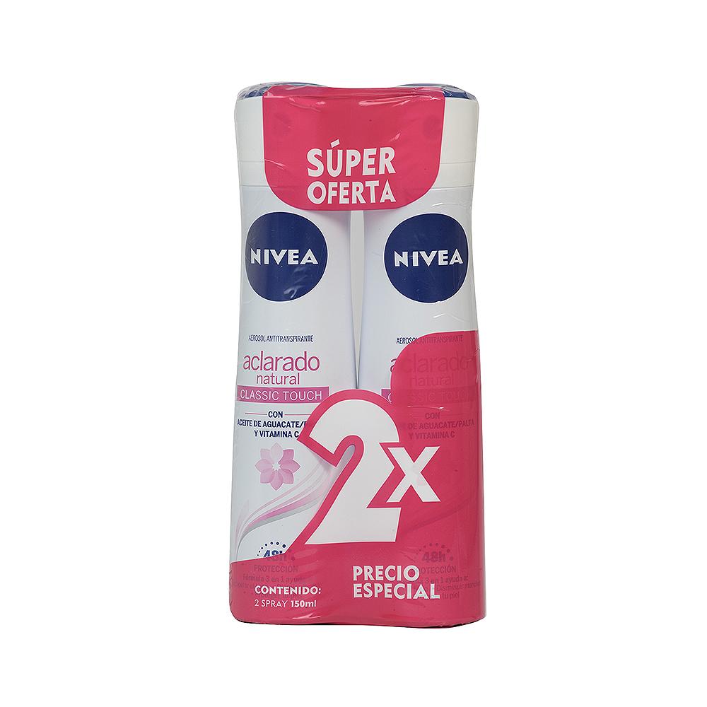 La Torre | Desodorante Mujer Aclarado Clasicc Touch Nivea Aerosol 2 Pack
