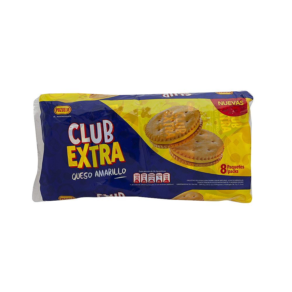 Club Extra Galleta Queso Amarillo 8 Pack - 36 gramos / unidad ...