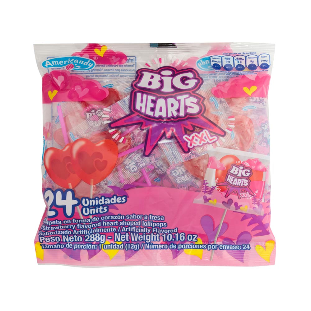 La Torre | Paleta Big Hearts XXL Americandy