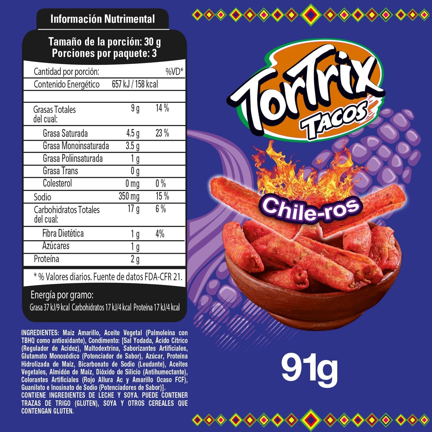 La Torre | Frituras Tortrix Tacos Chile-Ros