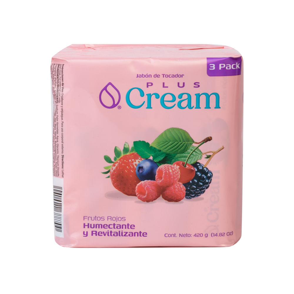 La Torre | Jabón Pastilla Frutos Rojos Plus Cream 3 Pack